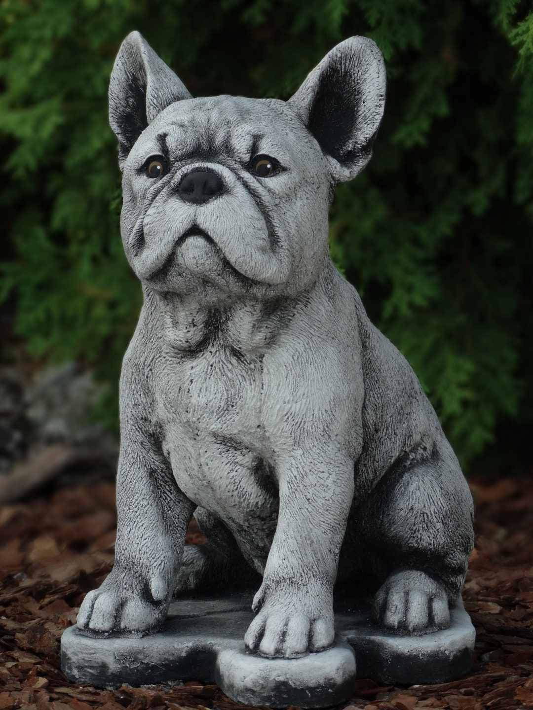 Bulldog Statue Stone Realistic Bulldog Dog Figurine Outdoor - Etsy