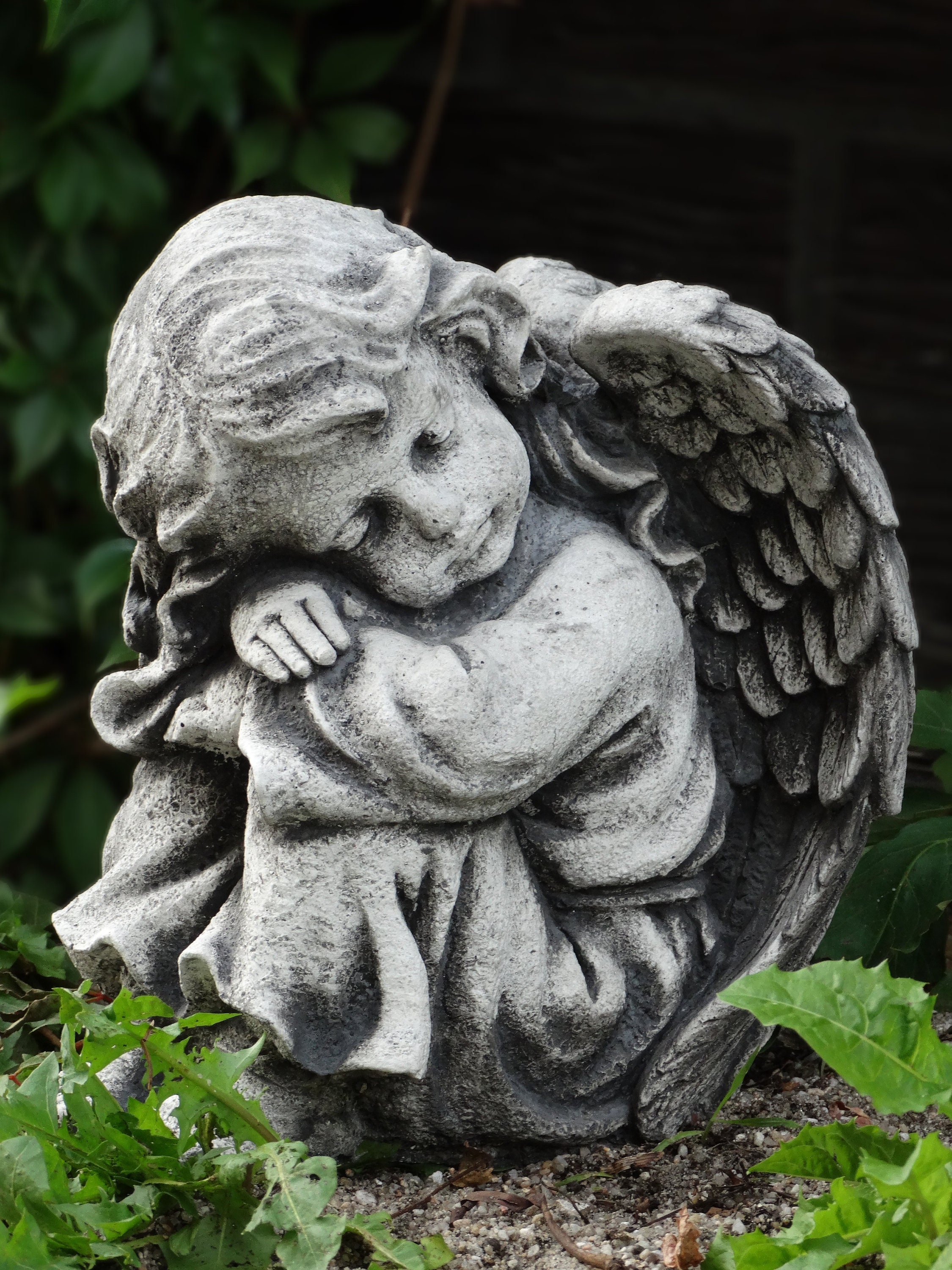 Cute Angel Figurine Concrete Baby Angel for Home Decor Angel Ornament ...