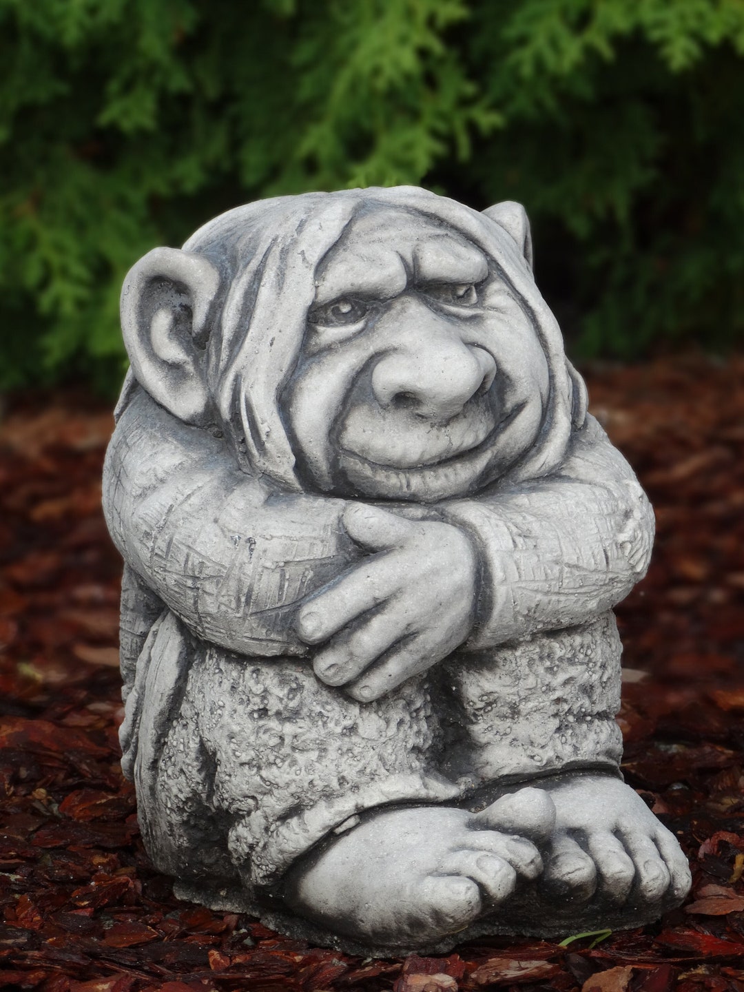 Baba Yaga Statue Cocnrete Witch Figurine Garden Decor Lawn Ornament ...