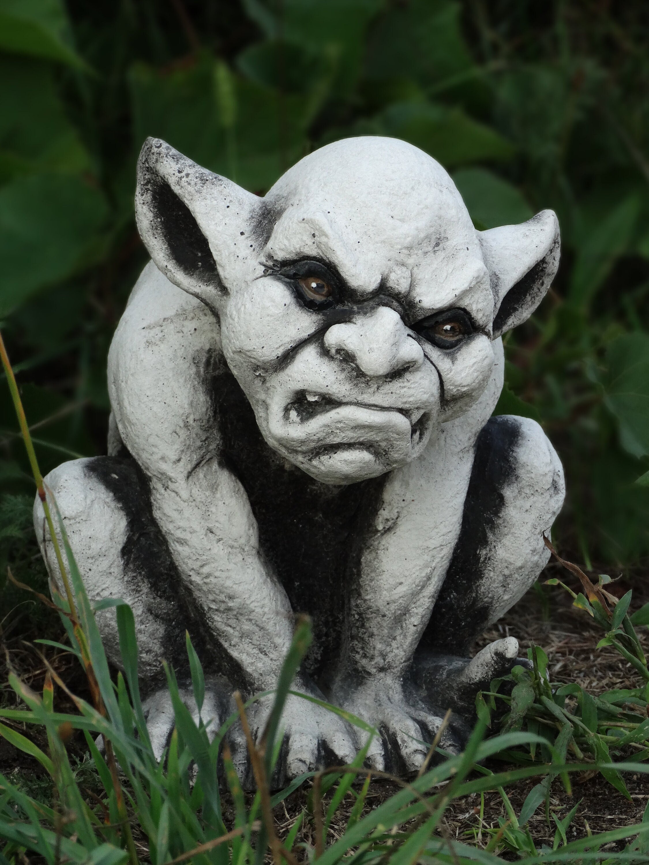 Angry Gargoyle Statue Concrete Scary Gargoyle Outdoor Sculpture Goliath ...