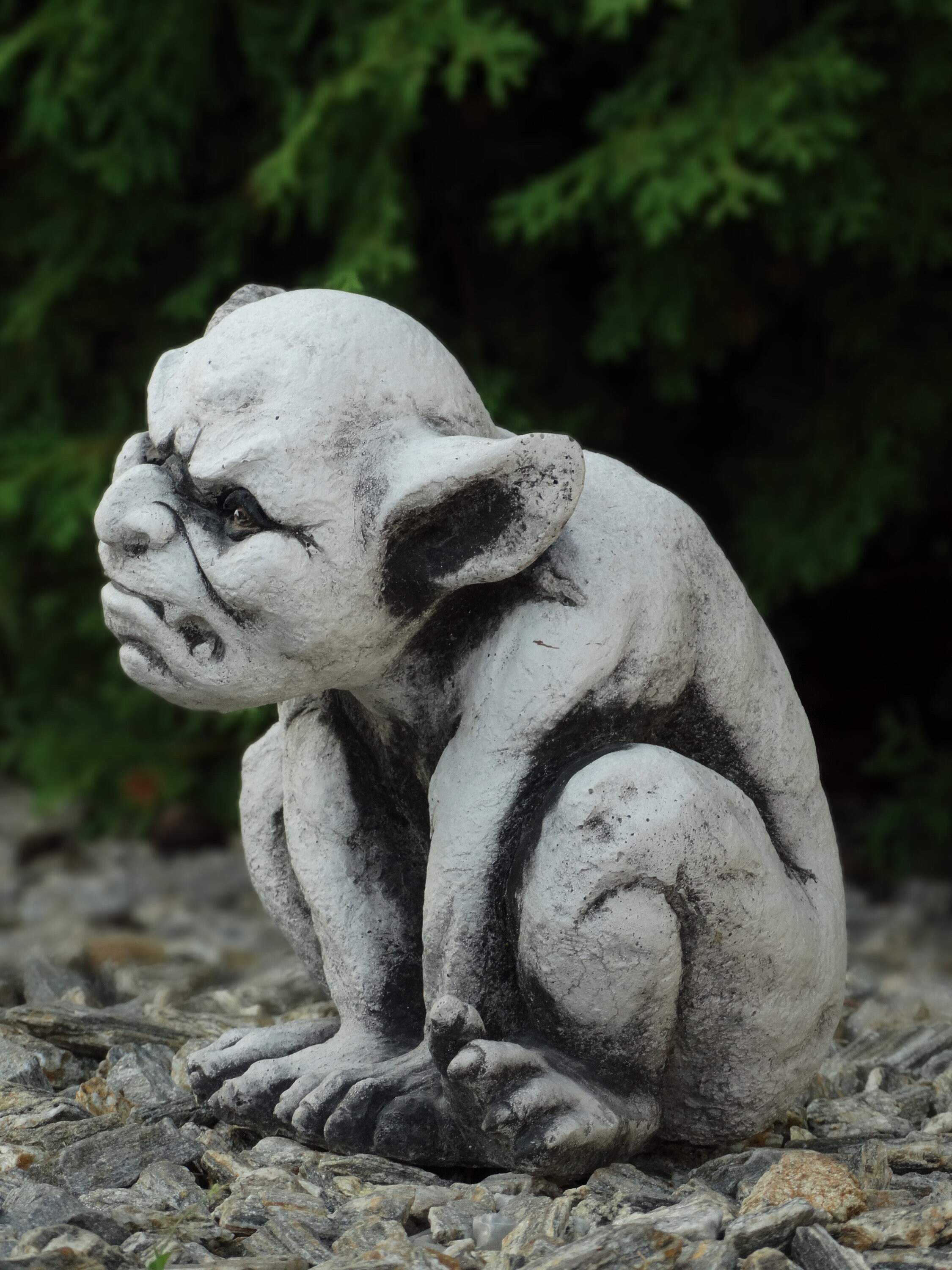 Angry Gargoyle Statue Concrete Scary Gargoyle Outdoor Sculpture Goliath ...