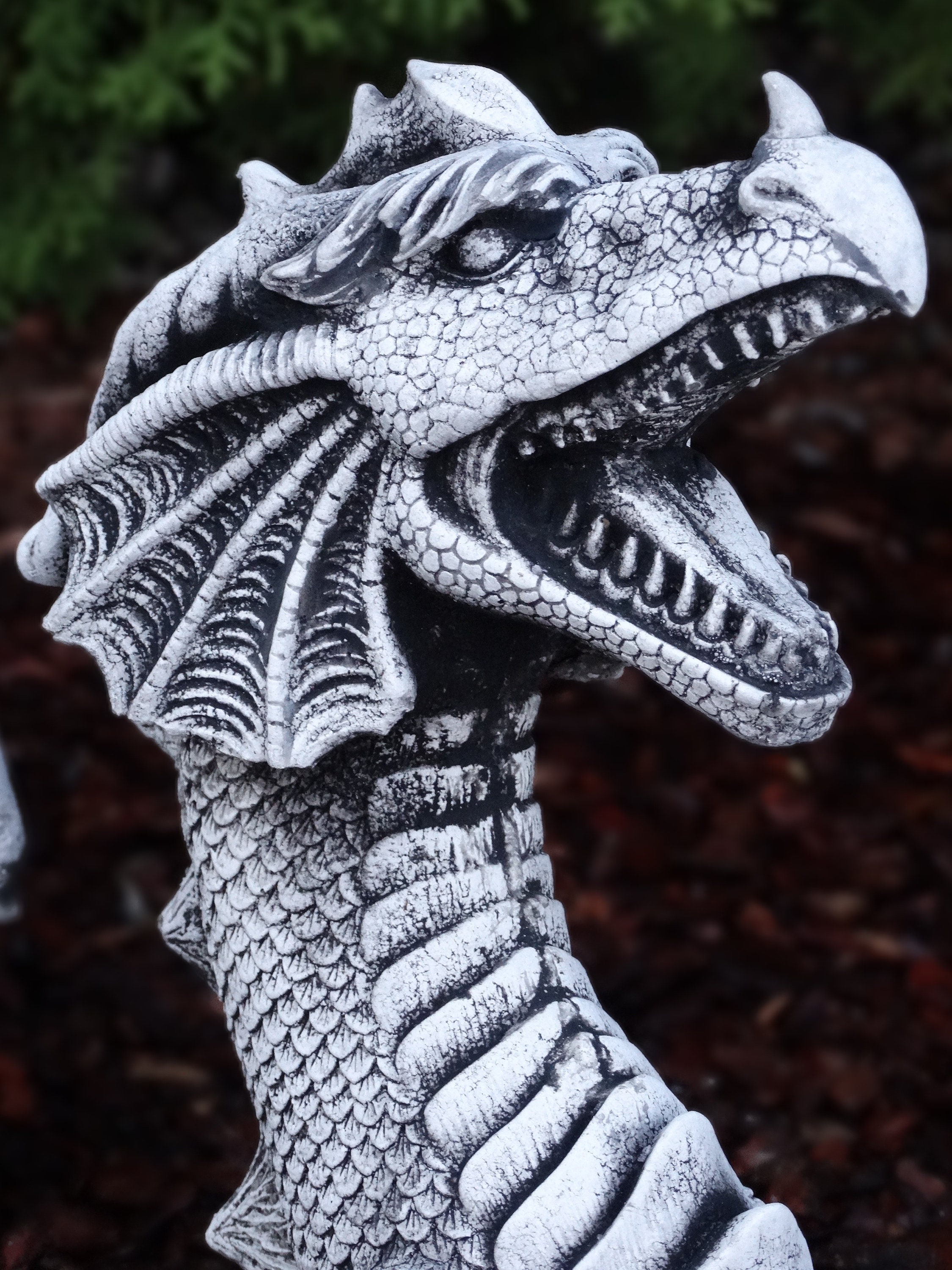 Large Dragon Statue 3 Piece Stone Dragon Outdoor Sculpture Dragon Head ...
