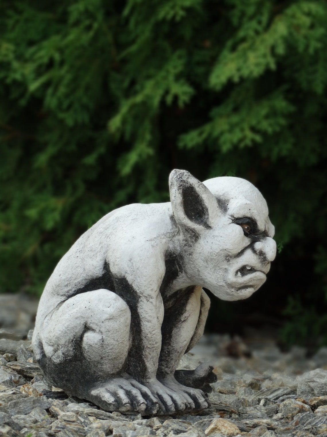 Angry Gargoyle Statue Concrete Scary Gargoyle Outdoor Sculpture Goliath ...