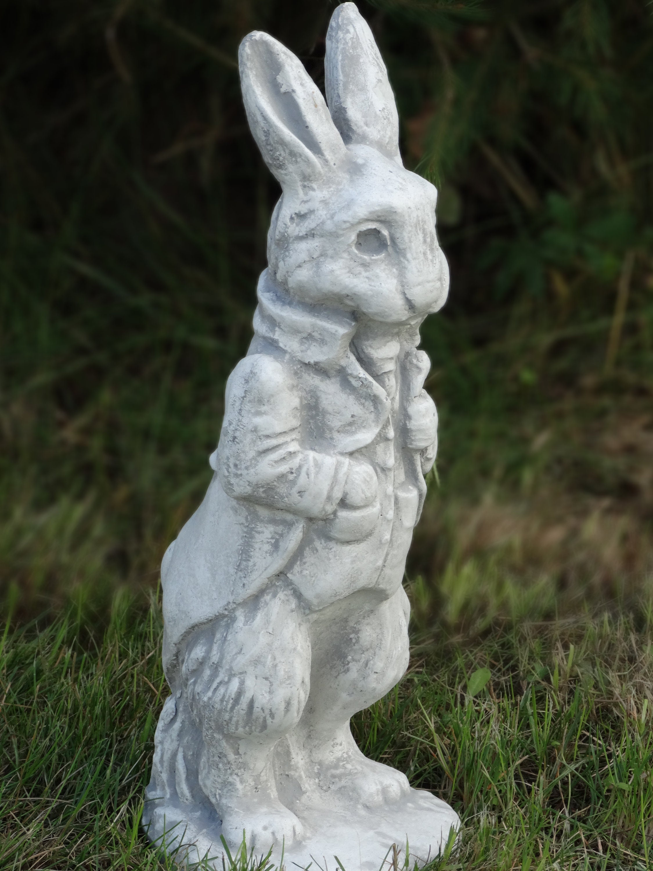 Peter Rabbit Statue Fairy Garden Decor Outdoor Sculpture Rabbit Figure ...