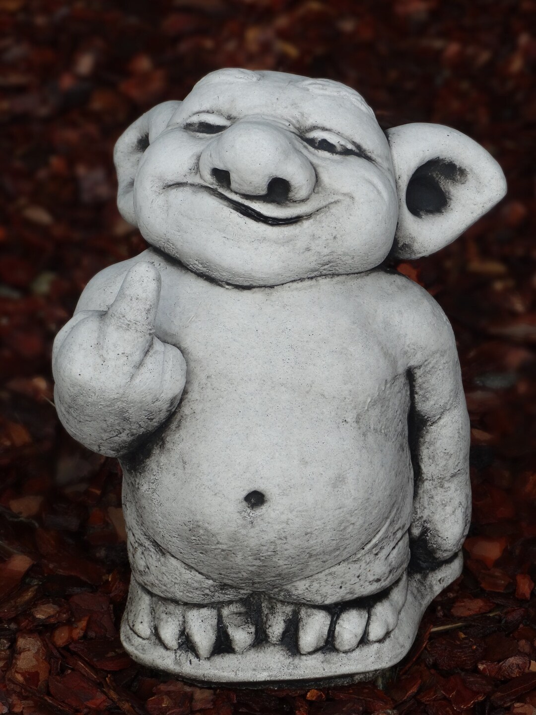 Middle Finger Decor Troll Sculpture Fantasy Figurine Funny Troll ...