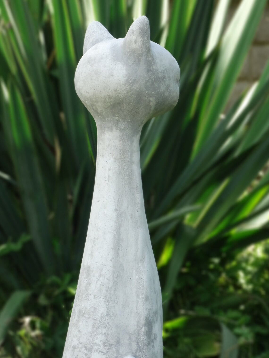 Tall Cat Figure Concrete Statue Cat Owner Gift Stone Sculpture Idea Cat ...