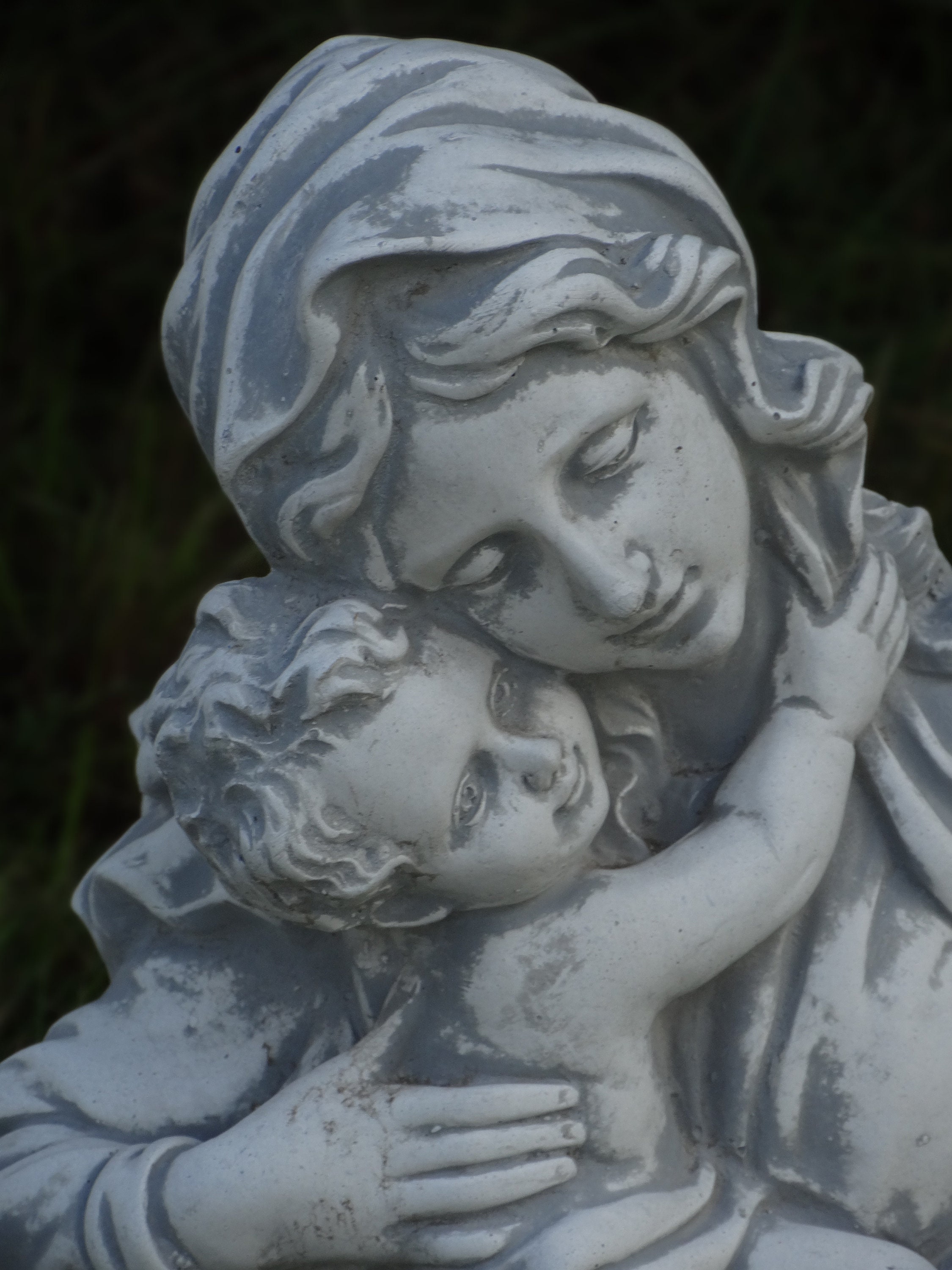 Mother of God With Jesus Stone Baby Jesus Statue Religious Home Decor ...