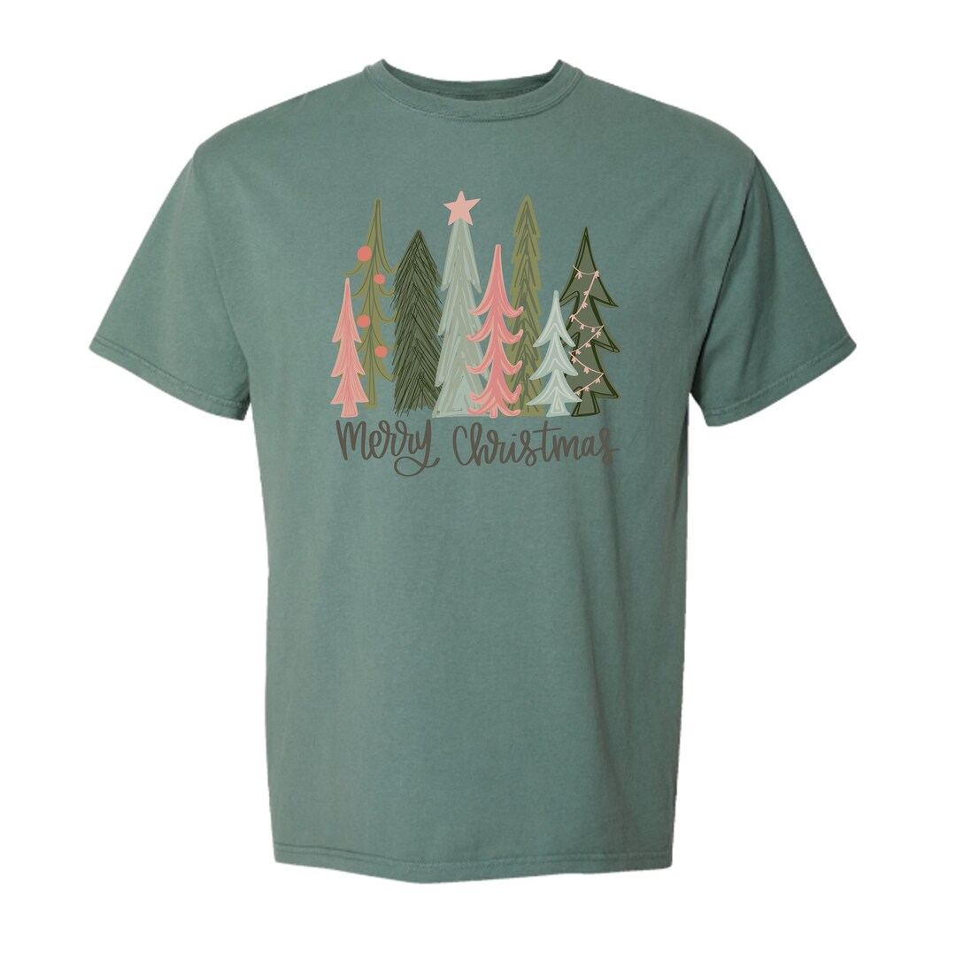 Merry Christmas Trees Shirt, Christmas Shirt, Christmas Tree Shirt ...