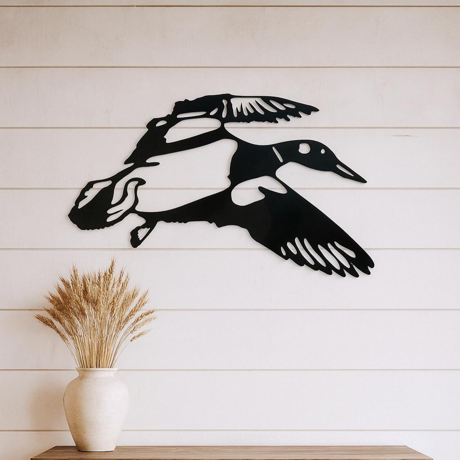 Industrial Rustic Metal Duck Sign Cut Feom 14 Gauge Steel and Clear ...