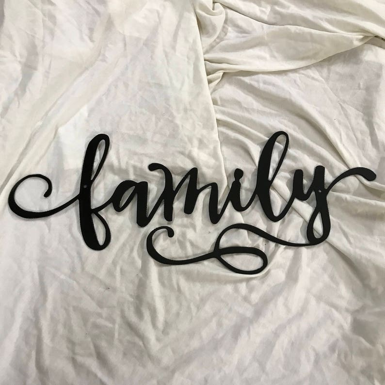 Industrial Rustic Metal Family Sign Cut From 14 Gauge Steel - Etsy