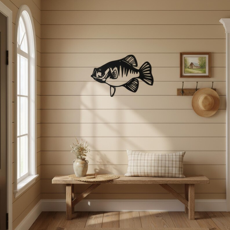 Metal Crappie Sign, Rustic Outdoor Fish Decor, Cut From 14 Gauge Steel ...