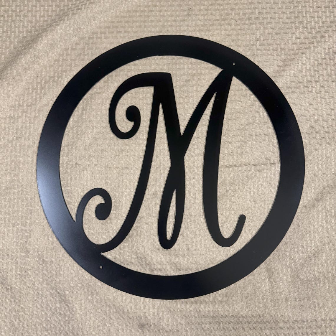 Metal Letter M With Circle - Etsy