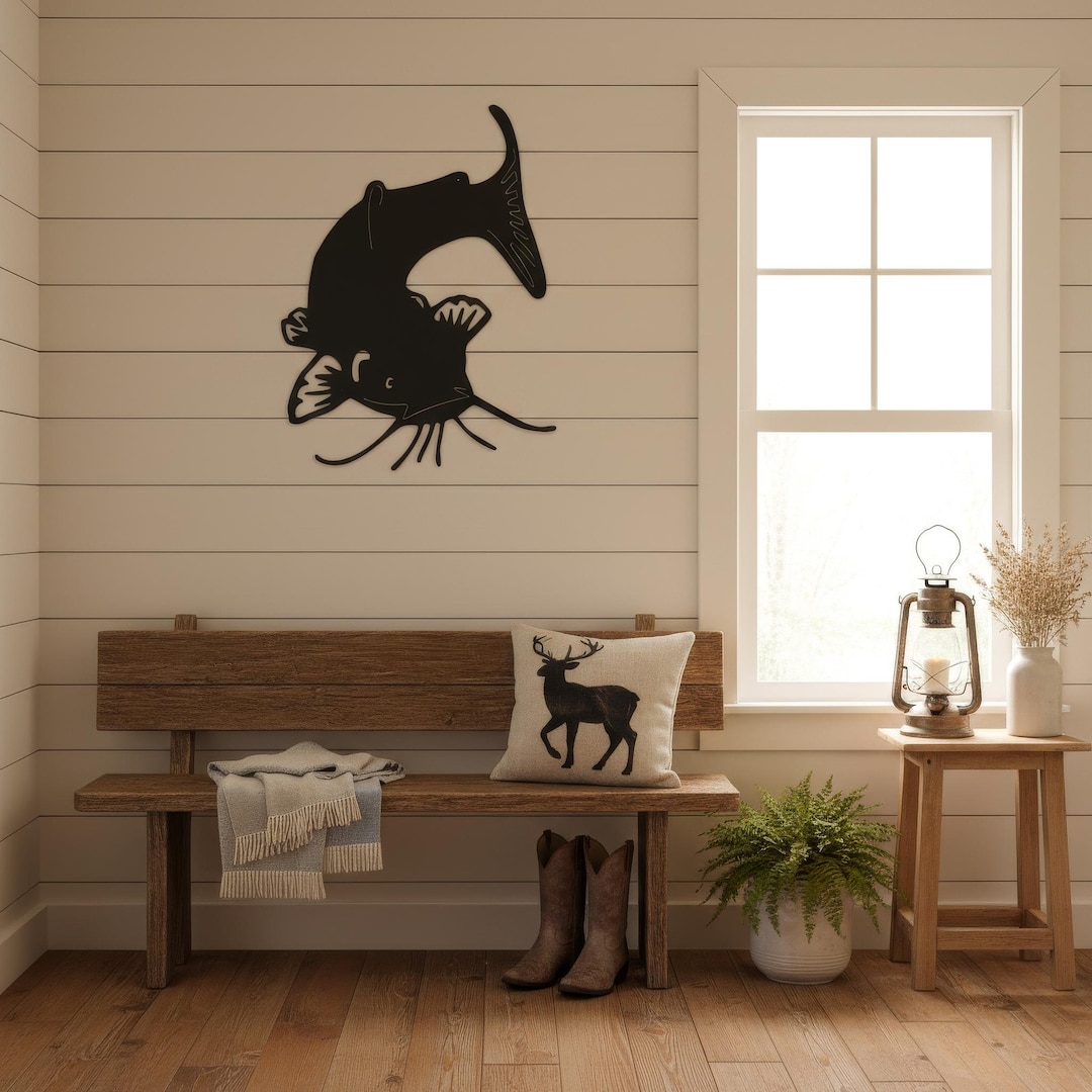 Catfish Wall Decor Metal Sign, Fish Steel Art - Etsy