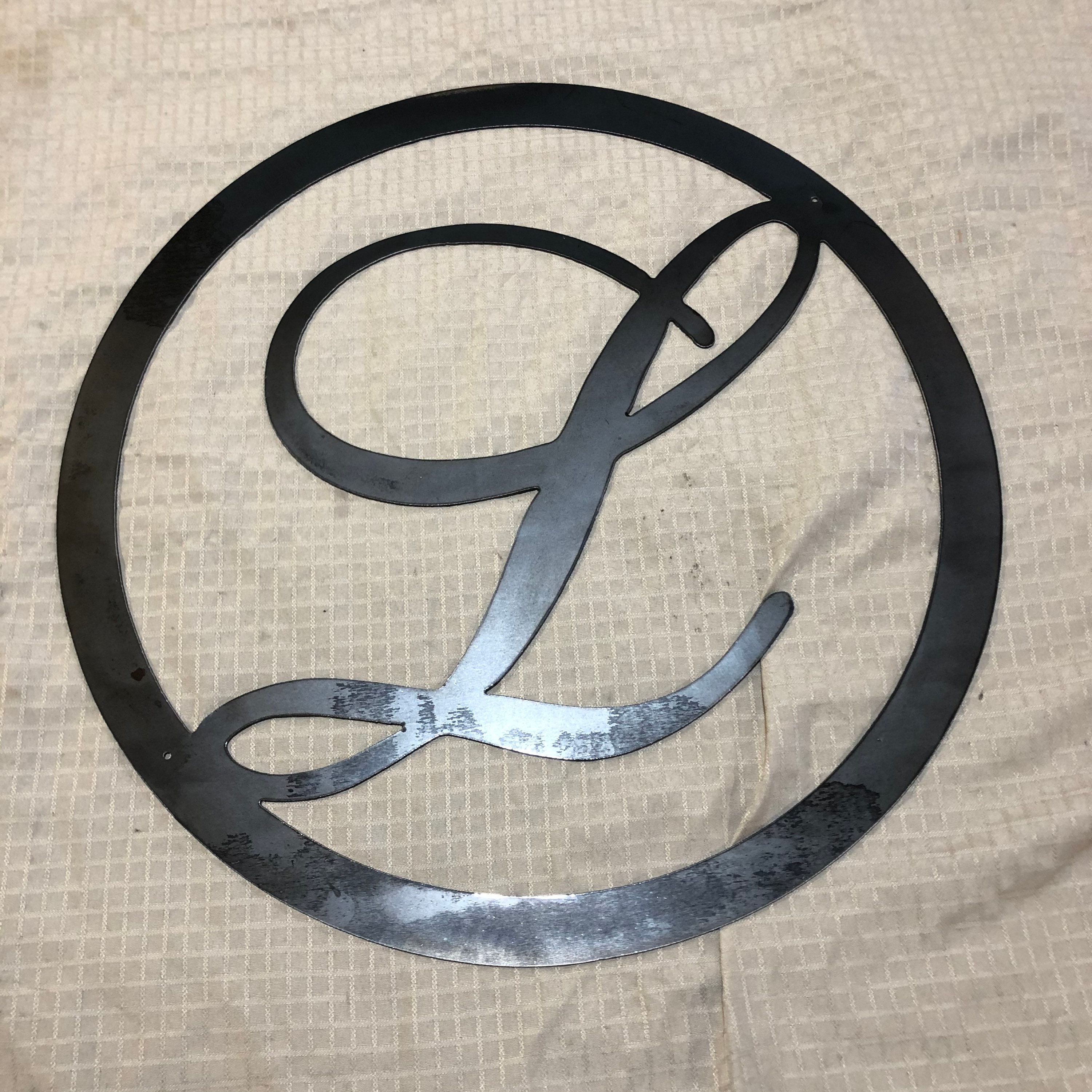 Metal Letter L With Circle | Etsy