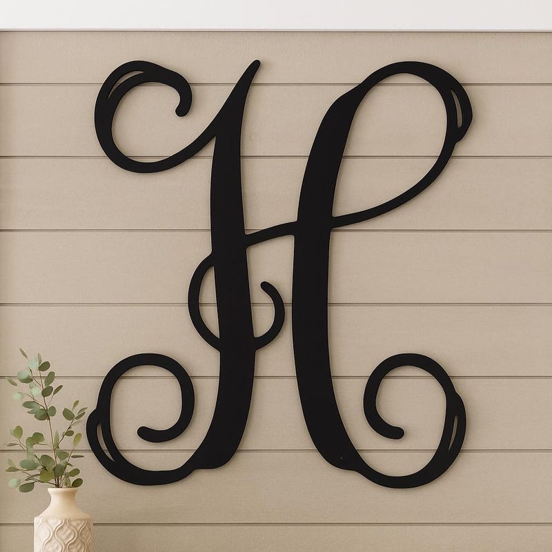 12 H Metal Letters - Etsy