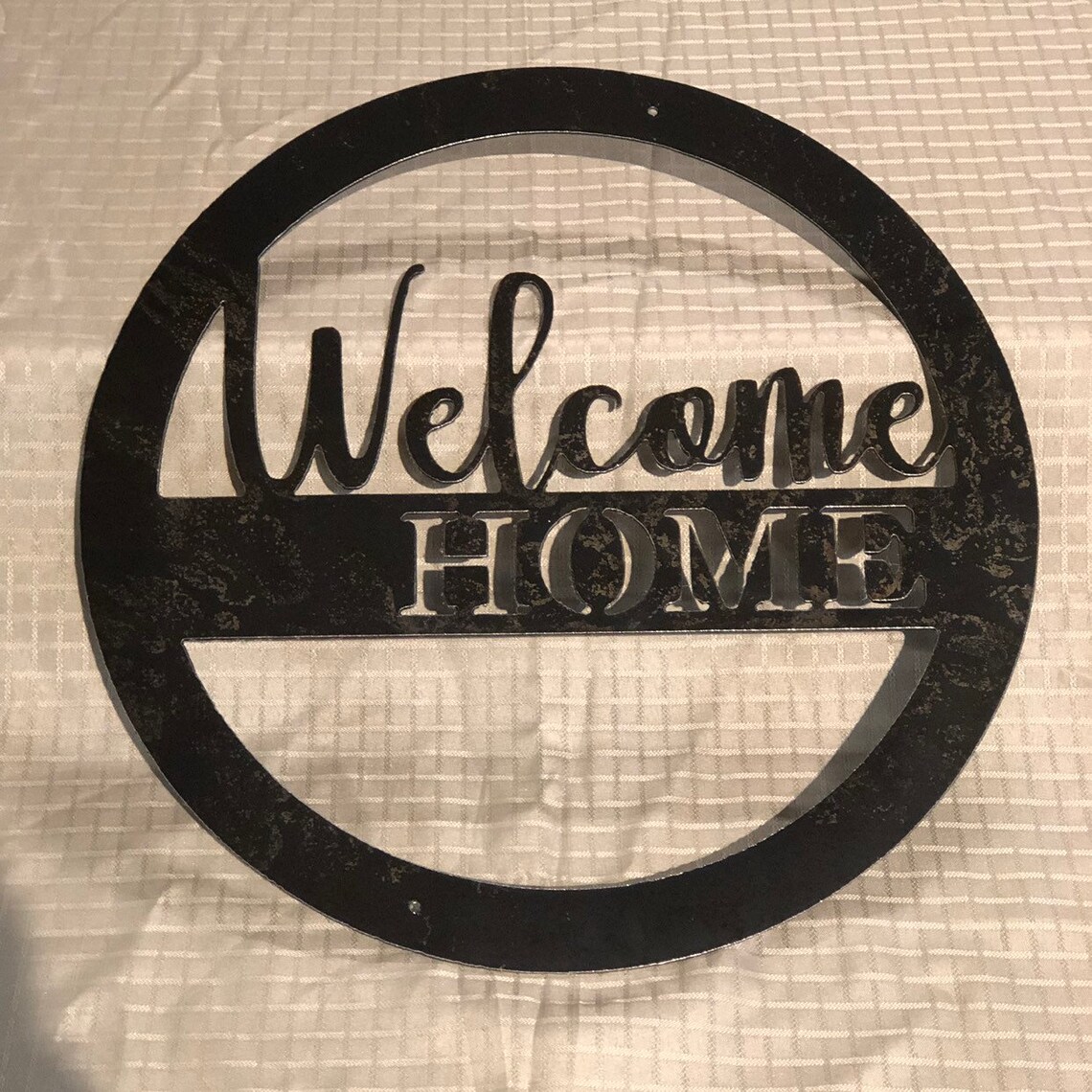 Industrial Rustic Metal Welcome Home Sign. Cut From 14 Gauge - Etsy