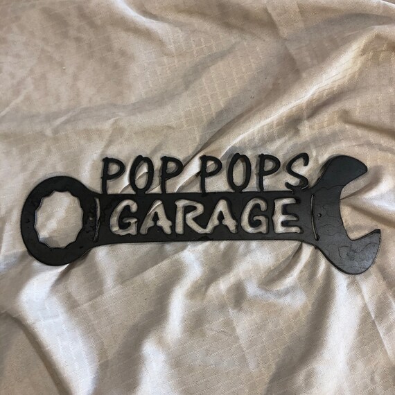 Industrial Rustic Metal Pop Pops Garage Wrench Sign. - Etsy