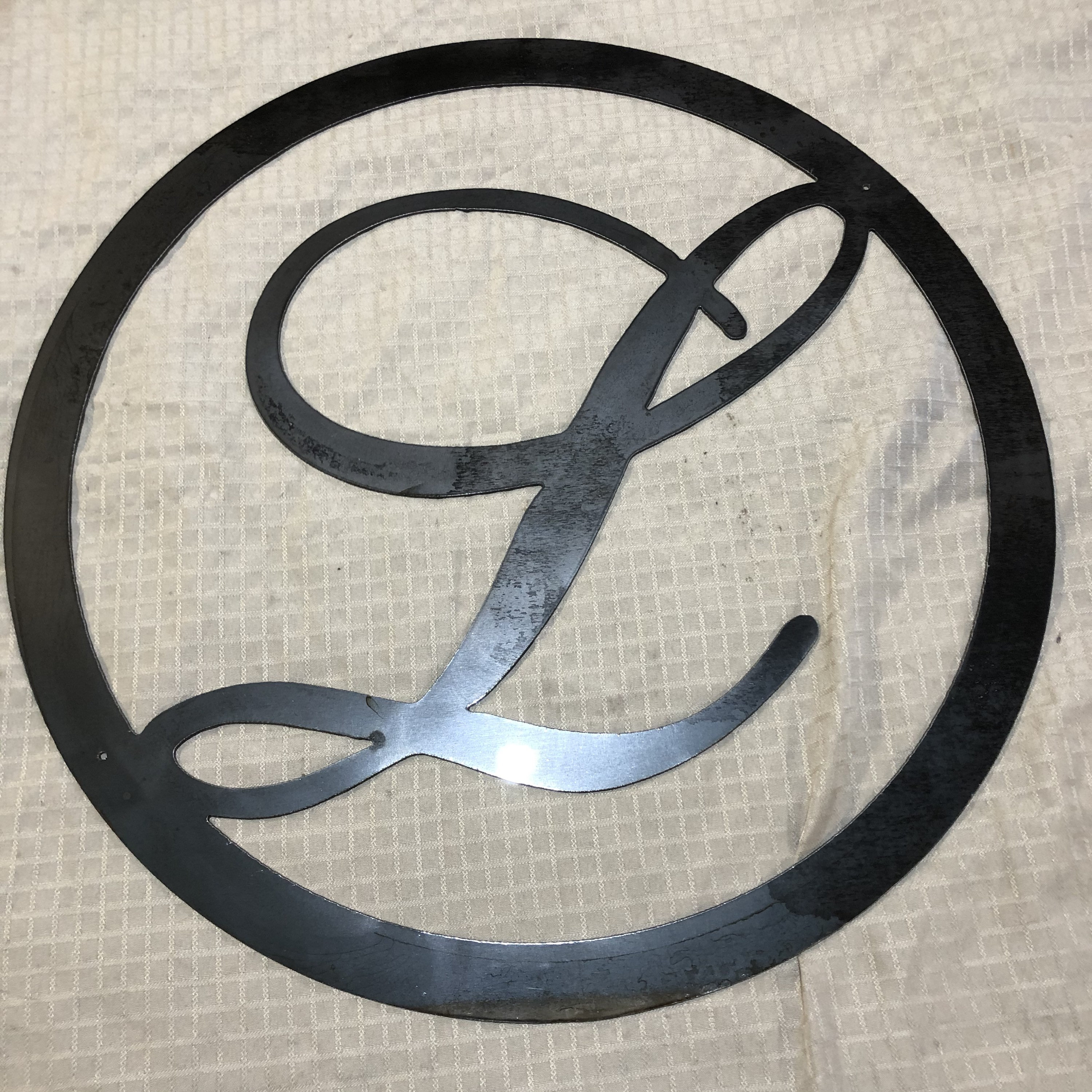 Metal Letter L With Circle | Etsy