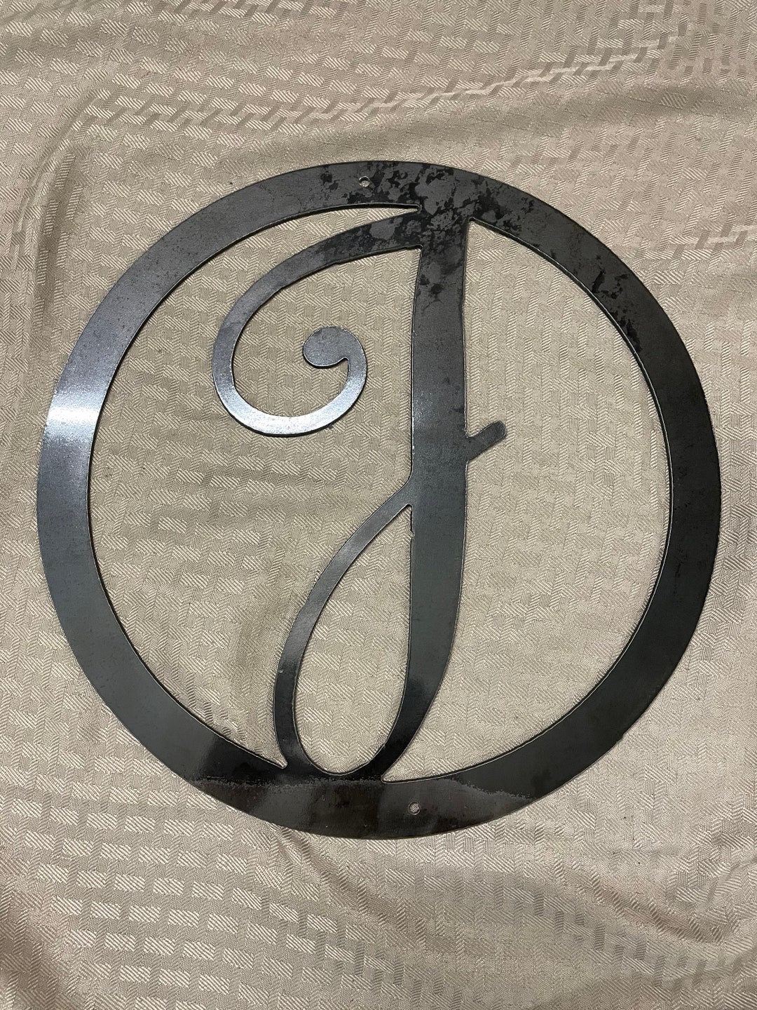 Metal Letter J in Circle - Etsy