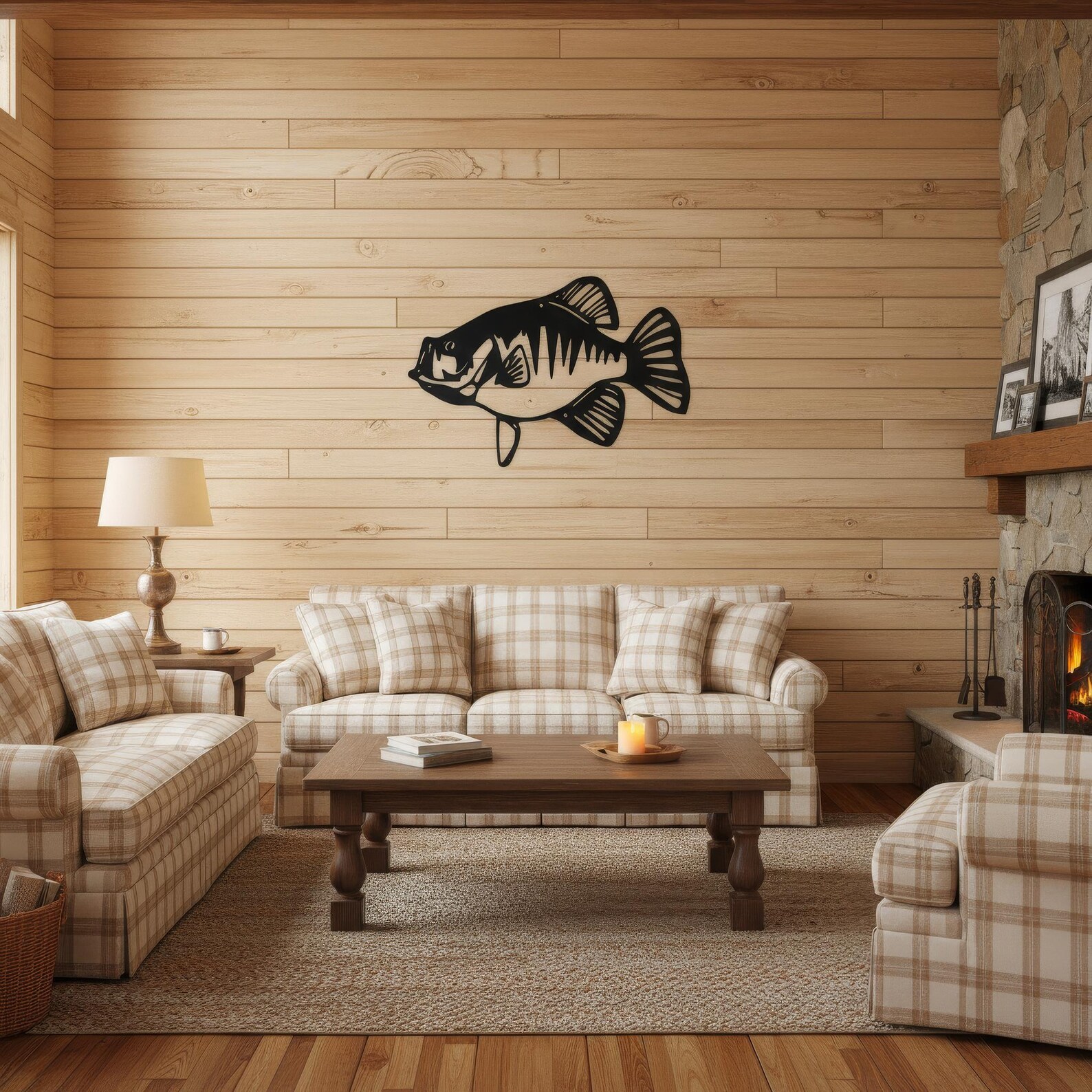 Metal Crappie Sign, Rustic Outdoor Fish Decor, Cut From 14 Gauge Steel ...