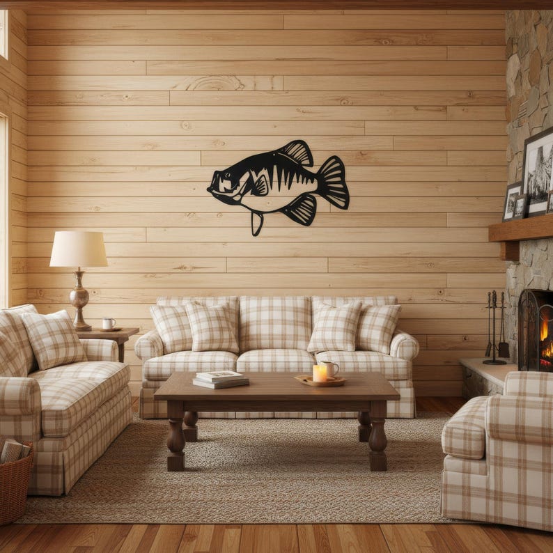 Metal Crappie Sign, Rustic Outdoor Fish Decor, Cut From 14 Gauge Steel ...