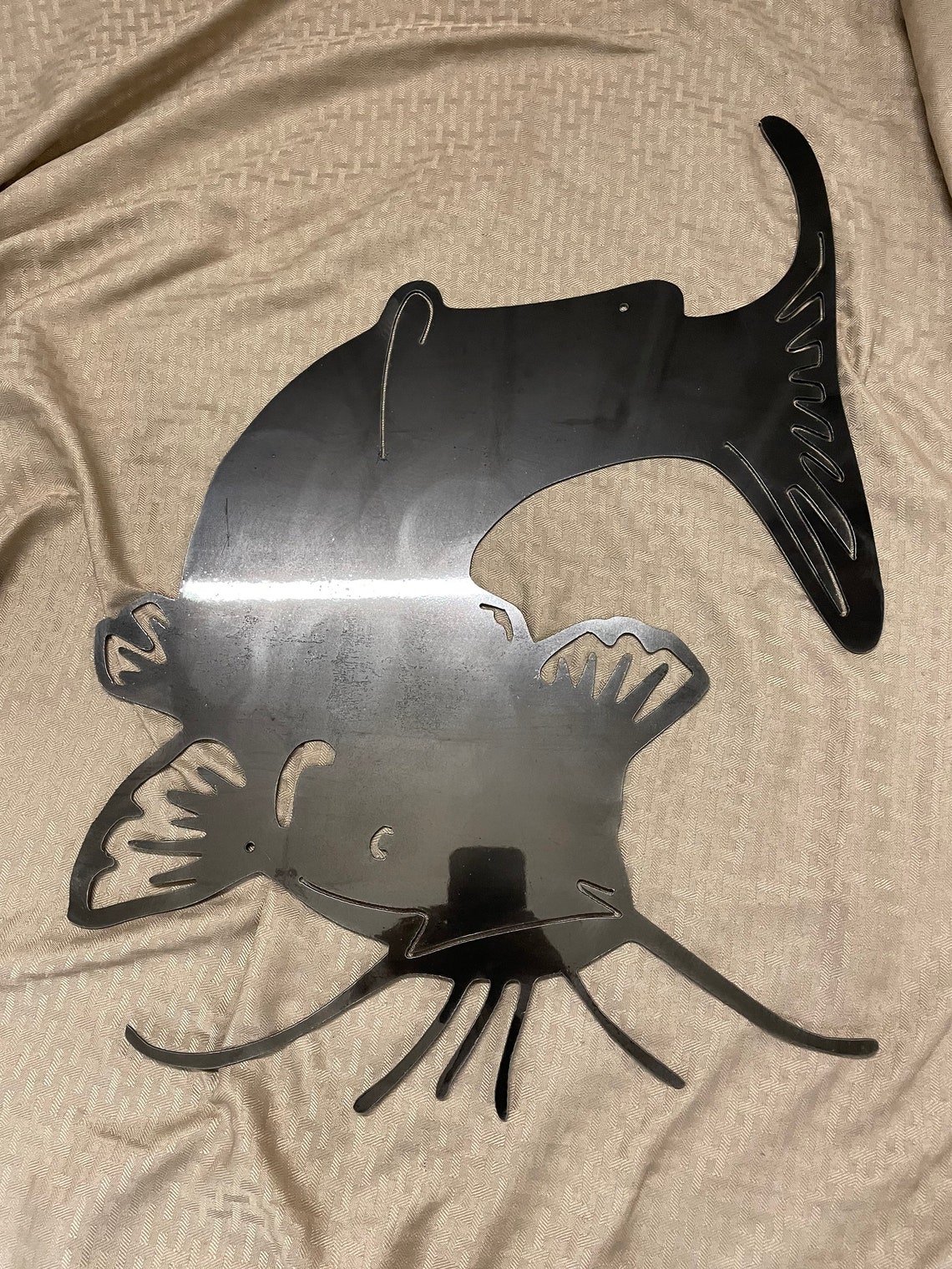 Industrial Rustic Catfish Metal Sign | Etsy