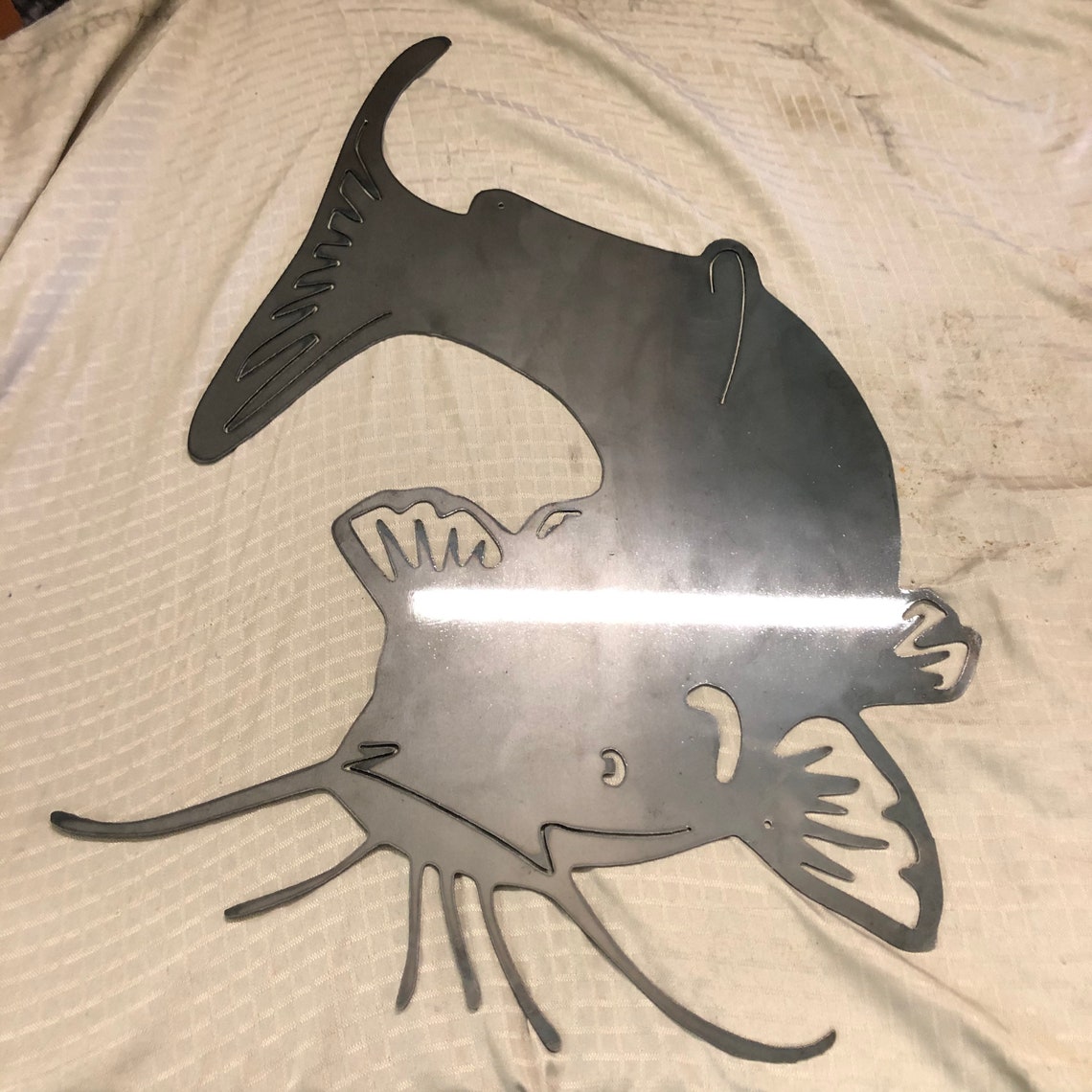 Industrial Rustic Catfish Metal Sign | Etsy