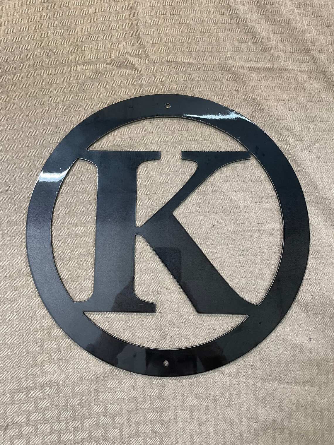 Metal Letter K With Circle - Etsy