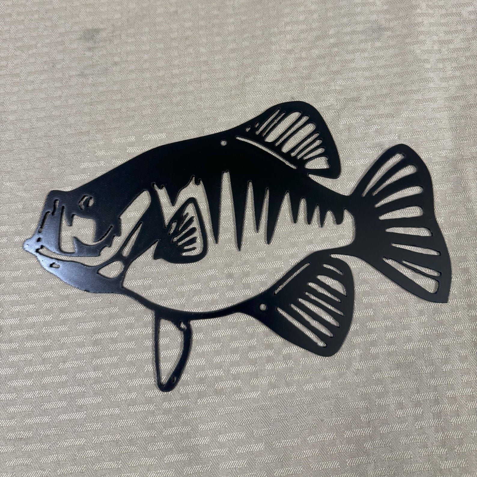 Metal Crappie Sign, Rustic Outdoor Fish Decor, Cut From 14 Gauge Steel ...