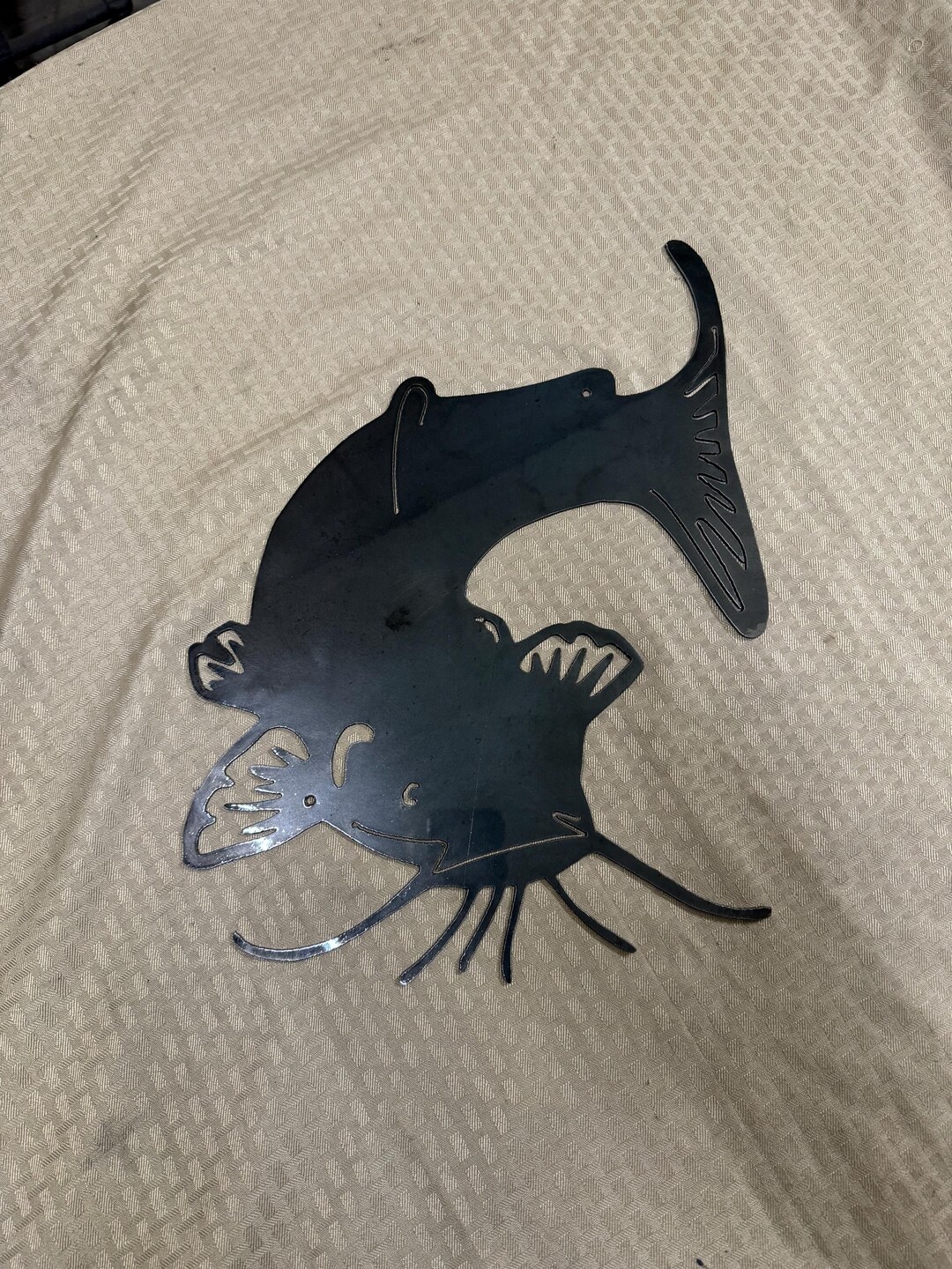 Industrial Rustic Catfish Metal Sign - Etsy