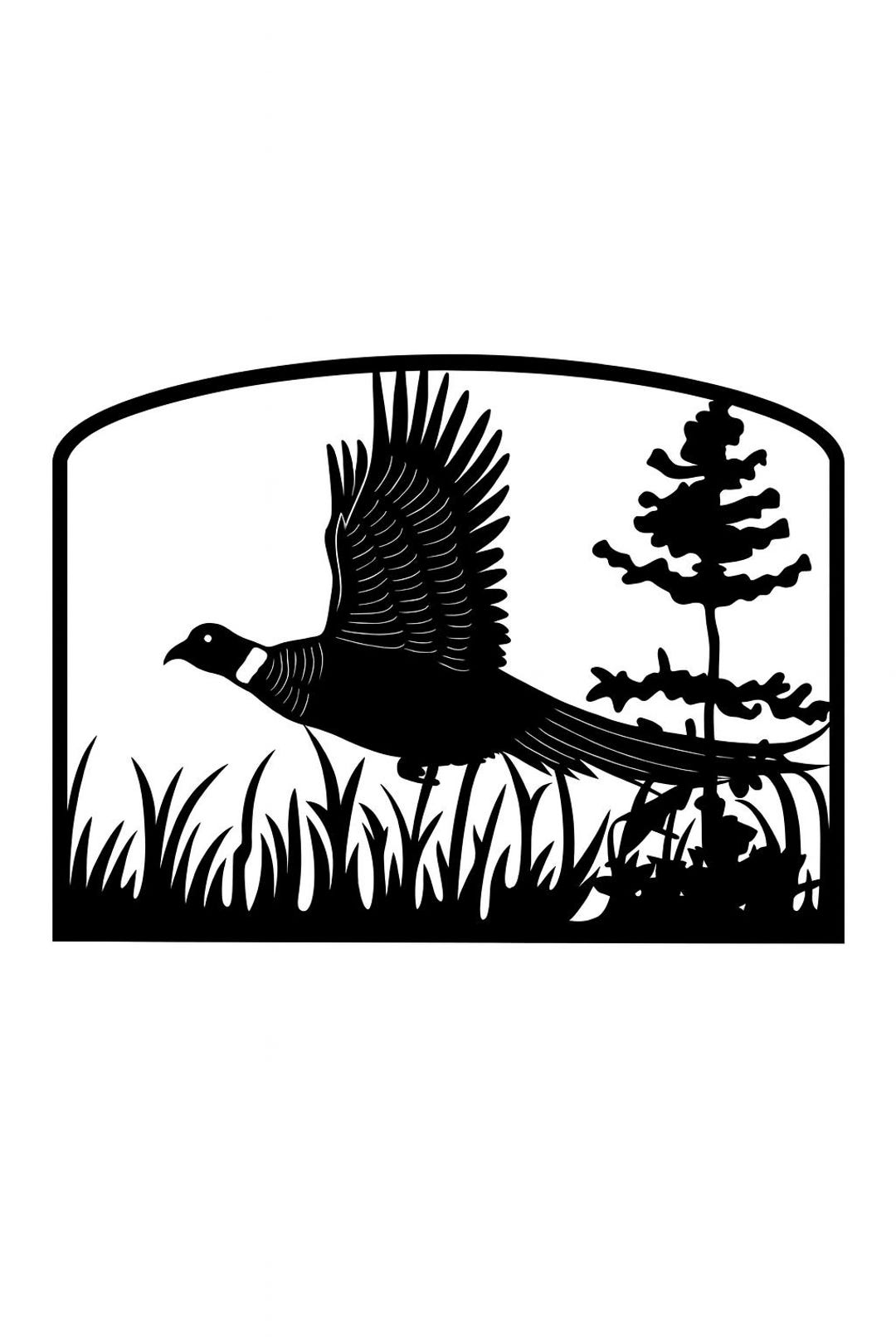 Pheasant Outdoor Scene Cad Cut Files - Etsy