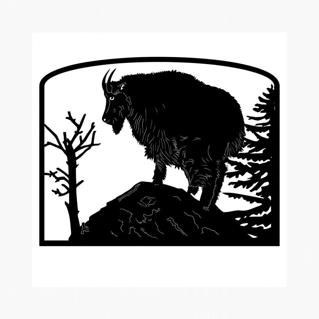 Mountain Goat Outdoor Scene Cad Cut Files - Etsy