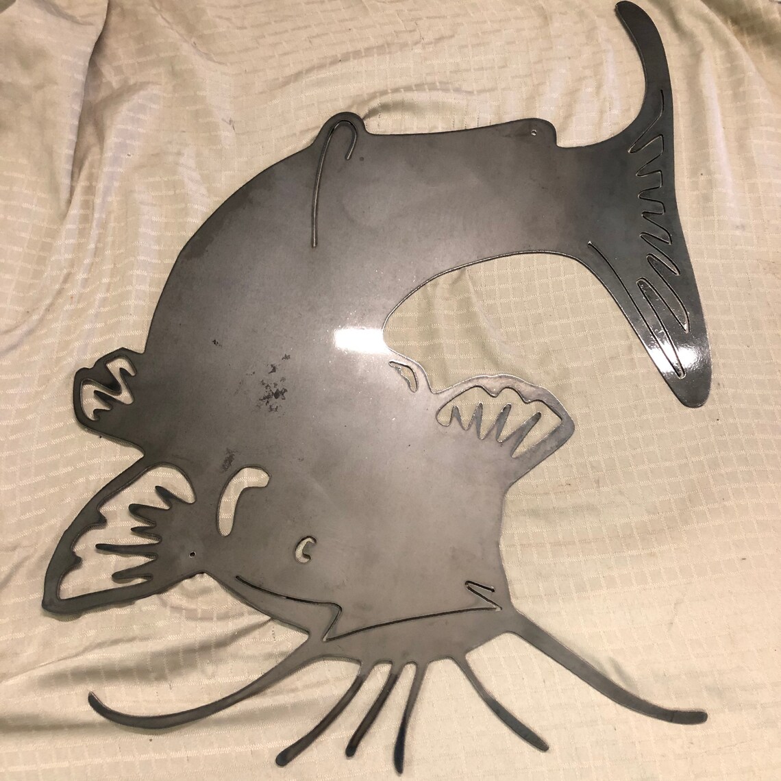 Industrial Rustic Catfish Metal Sign | Etsy