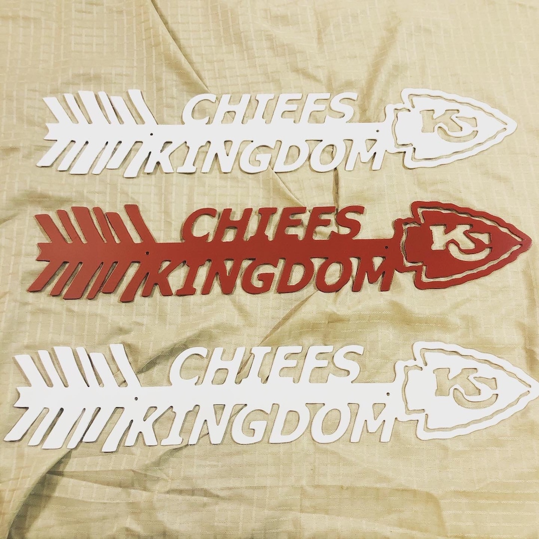 Chiefs Kingdom Arrow - Hand-painted Arrowhead in Bold Red or Classic ...