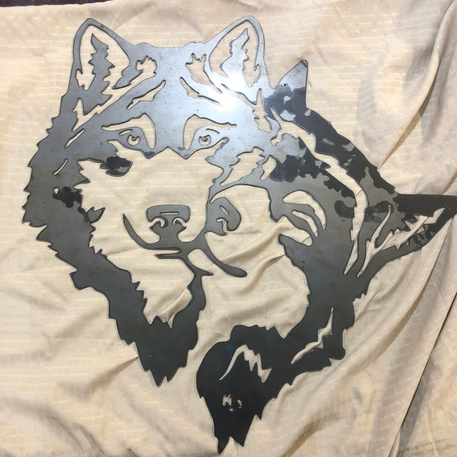 Industrial Rustic Metal Wolves Sign. Cut Drom 14 Gauge Steel - Etsy