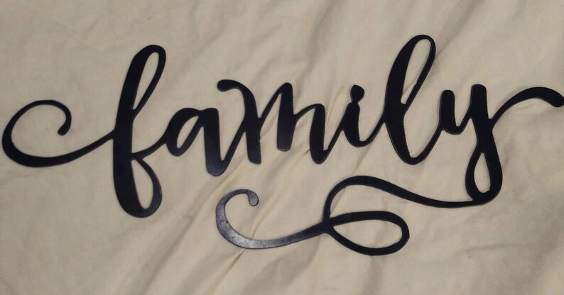 Industrial Rustic Metal Family Sign Cut From 14 Gauge Steel | Etsy