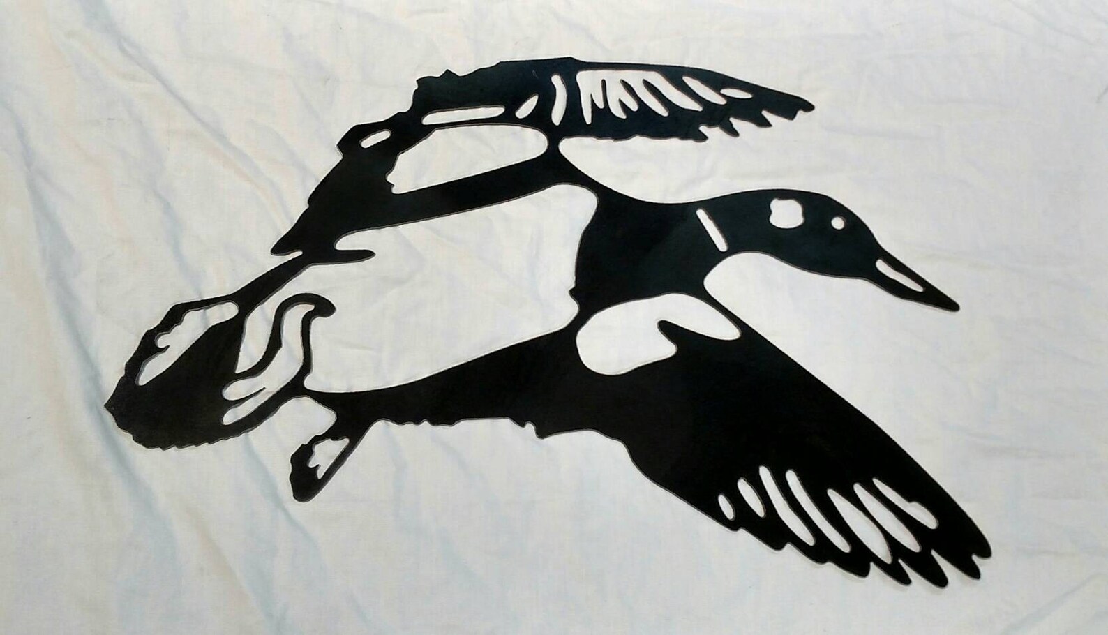 Industrial Rustic Metal Duck Sign Cut Feom 14 Gauge Steel and Clear ...