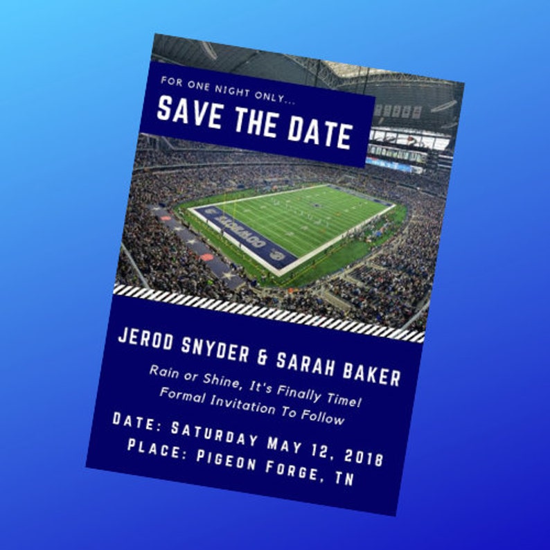 Game Day Save the Date - Etsy
