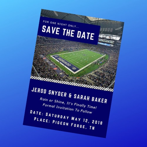 Game Day Save the Date - Etsy
