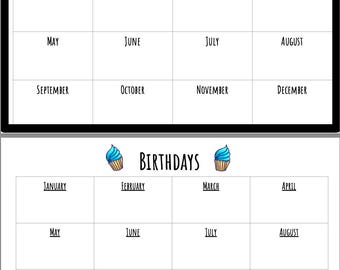 Classroom Birthday Poster - Etsy