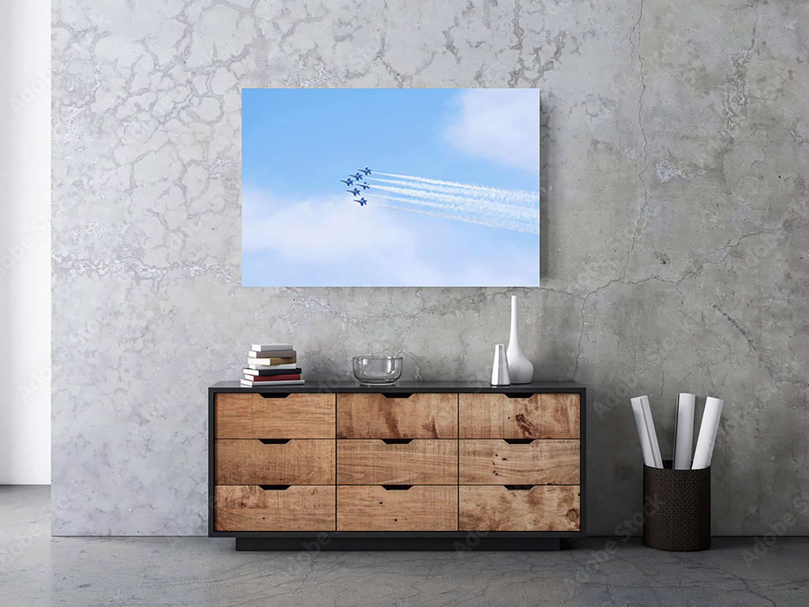 Blue Angels Delta Roll F-18 Super Hornet Fighter Jets at an Airshow ...