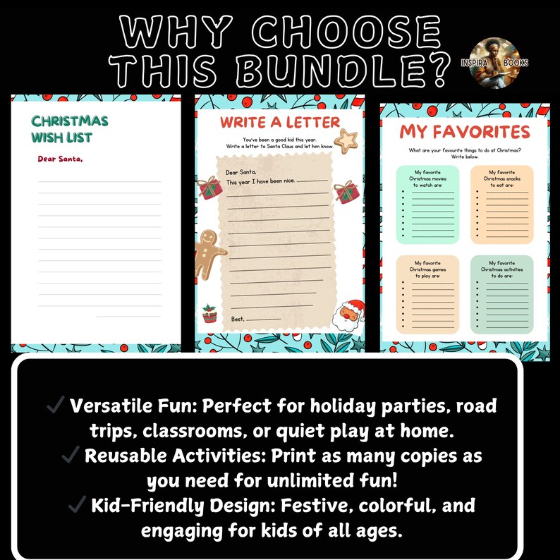 Christmas Activity Bundle | Printable Games, Coloring, Mazes (digital ...