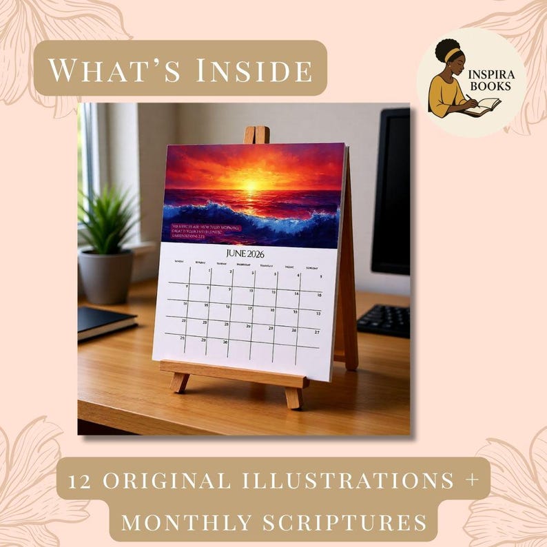 Printable 2026 Scripture Wall Calendar | Rest for My Soul | Yearly ...
