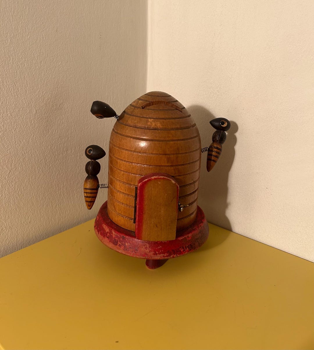 Vintage Wooden Beehive Money Box - Etsy