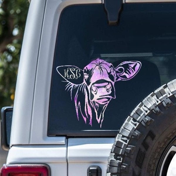Monogram Car Decal - Etsy