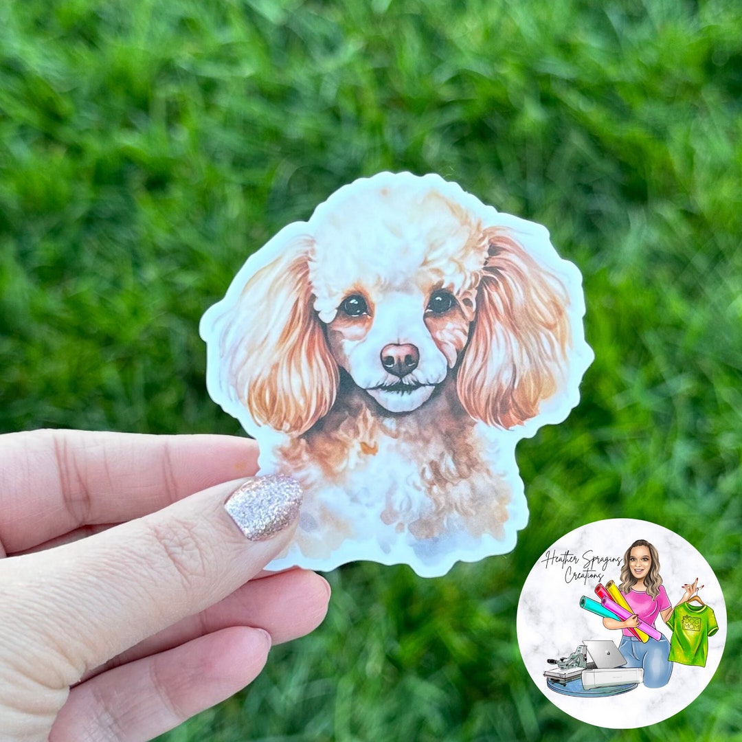 Poodle Sticker, Poodle, Standard Poodle, Poodle Gift, Dog Sticker, Dog ...