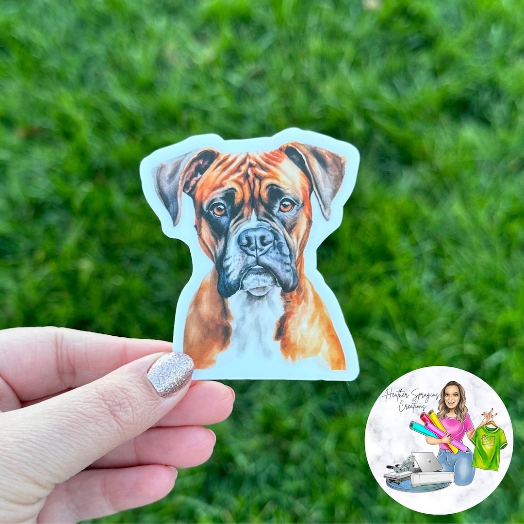 Boxer Sticker, Boxer Vinyl Sticker, Boxer, Boxer Dog Sticker, Boxer Dog ...