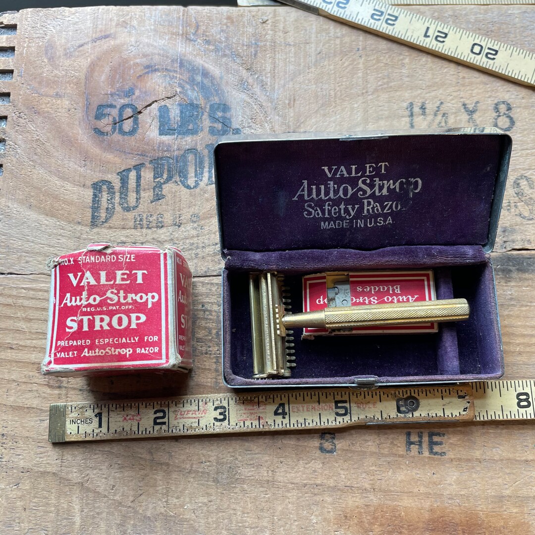 Valet Auto Strop Safety Razor, W/ Box, Blades and Strop - Etsy