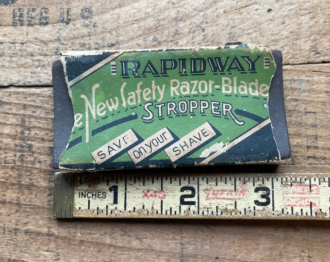 Vintage Rapidway Safety Razor Blade Hone Sharpener Stropper Whetstone W ...
