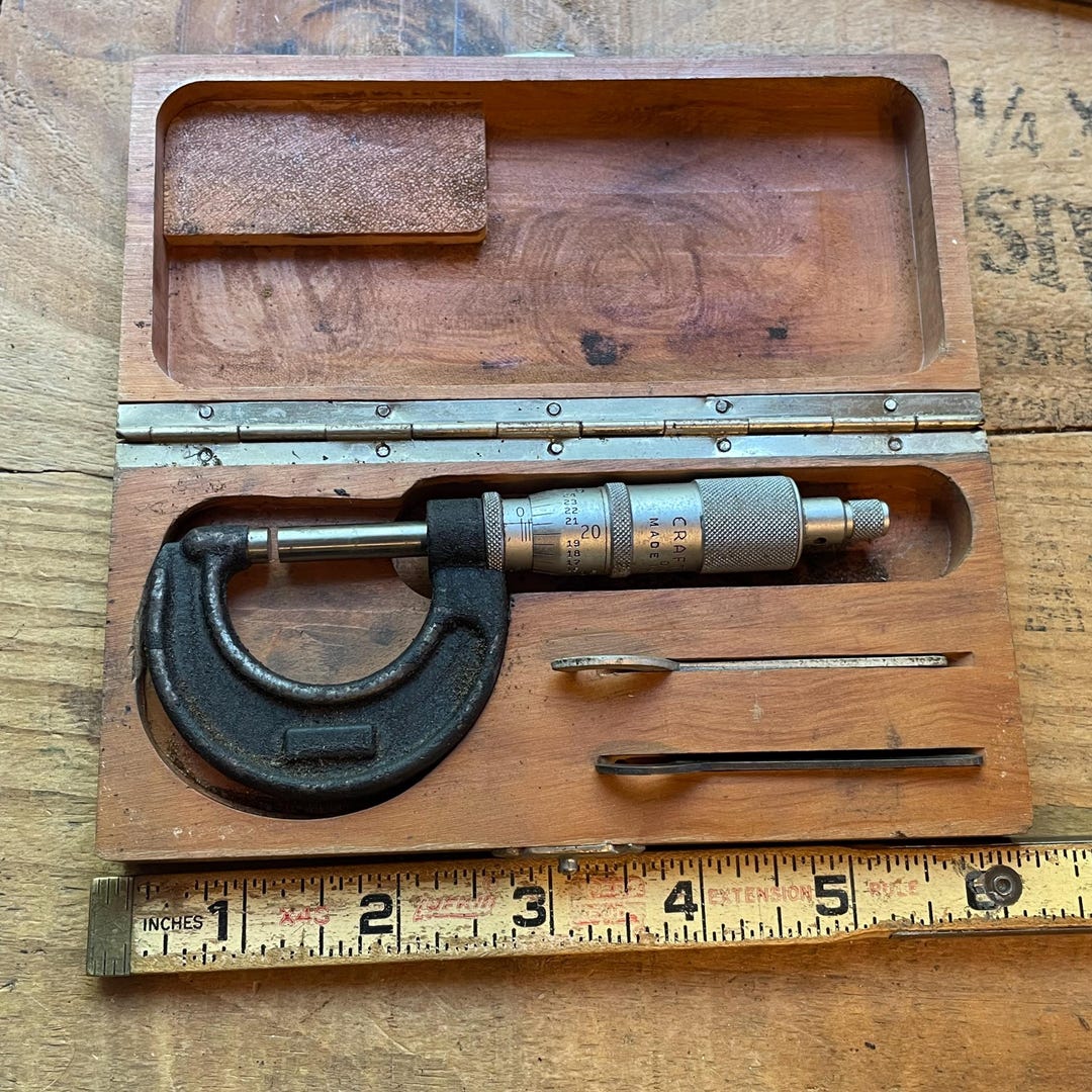 Vintage Craftsman DJ Micrometer 25 Cm Capacity Mechanic, Engineer ...